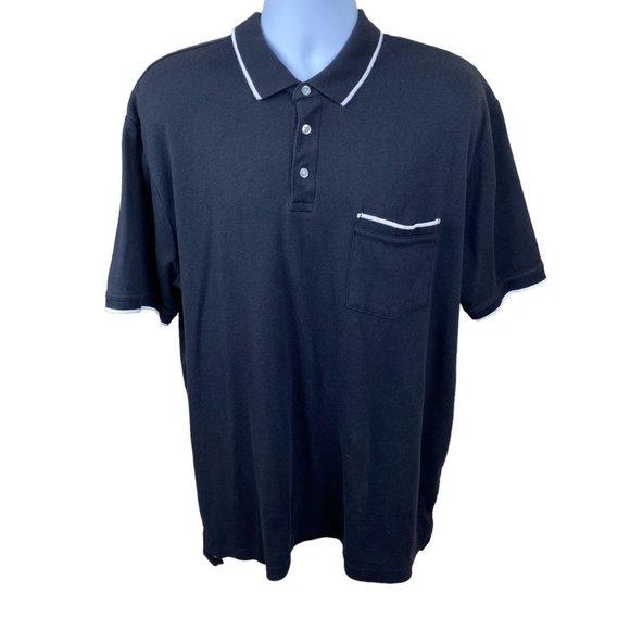 Basic Editions | Shirts | Basic Editions Polo Shirt Size Xlt Short Sleeves White Trim Tall ...